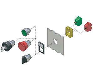 Befehls- und Meldegeräte: Zubehör für Schalter und Taster